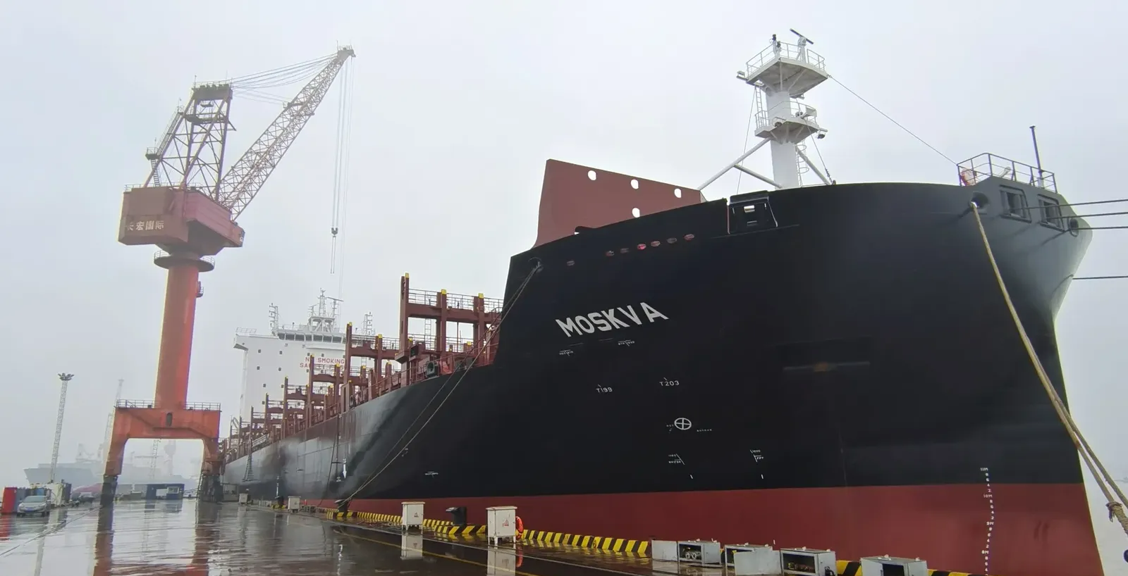 The Russian container ship "Moskva" was refused bunkering in China ...
