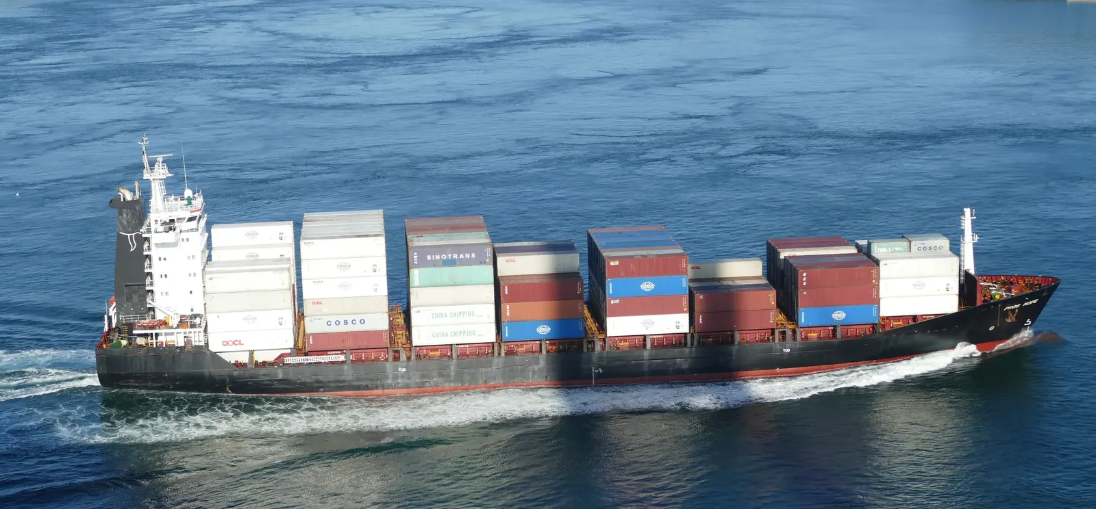 A container ship from China entered the port of Great Odesa for the ...