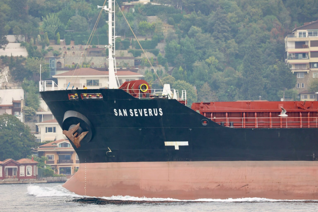 The Russian bulk carrier again loaded stolen grain in Sevastopol ...